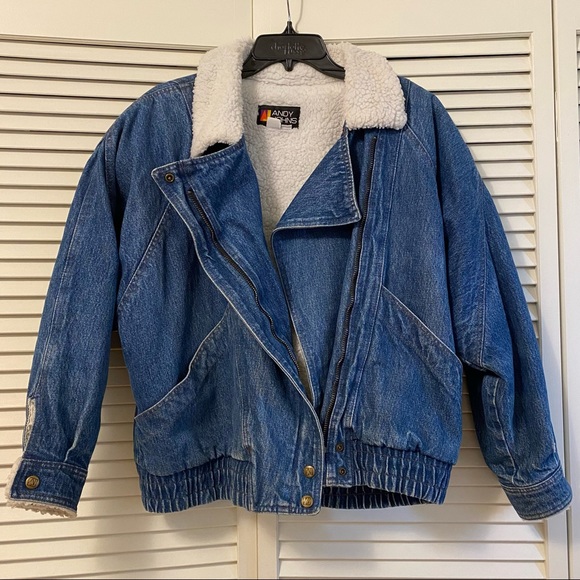 Jackets & Coats | Vintage Andy Johns Denim Jacket Sherpa Lined | Poshmark
